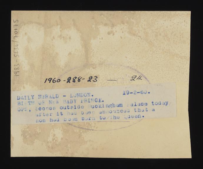 A photographic print of Queen Elizabeth II, Birth of third baby ...