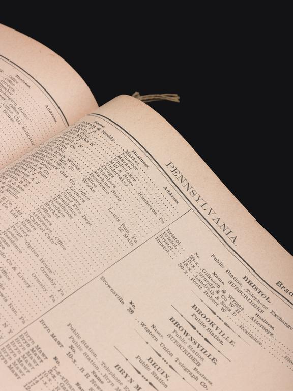 A T & T national telephone directory, October 1896 | Science Museum ...