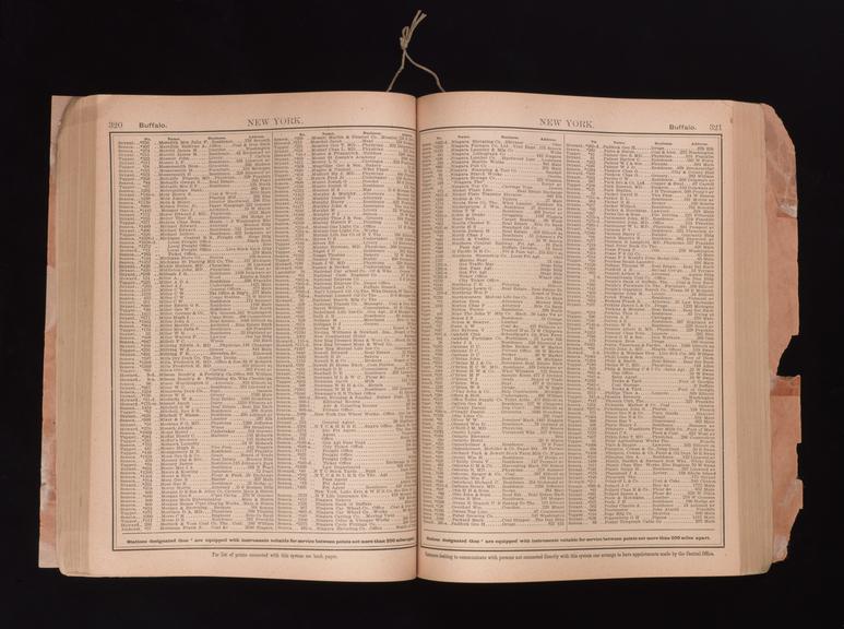 A T & T national telephone directory, October 1896 | Science Museum ...