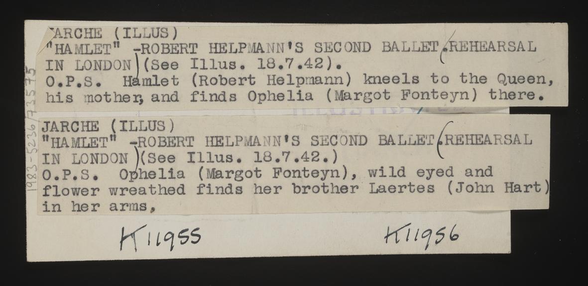 A photographic print of Ballet, Hamlet | Science Museum Group Collection