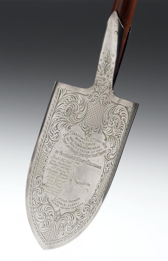 Commemorative spade used to turn the first sod of the River Lee ...