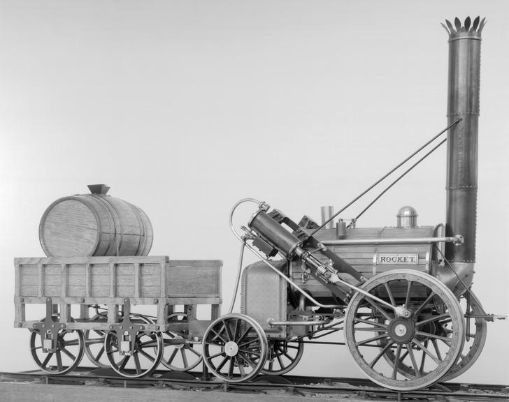 Sectioned conjectural model of 'Rocket' steam locomotive | Science ...