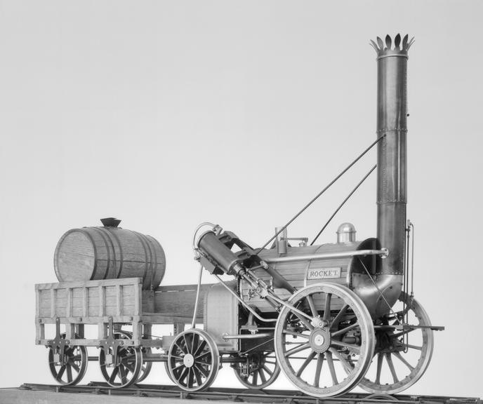 Sectioned conjectural model of 'Rocket' steam locomotive | Science ...