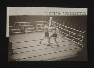 A photographic print of Sports, Boxing, Connolly v Miller, 6.1.35 ...