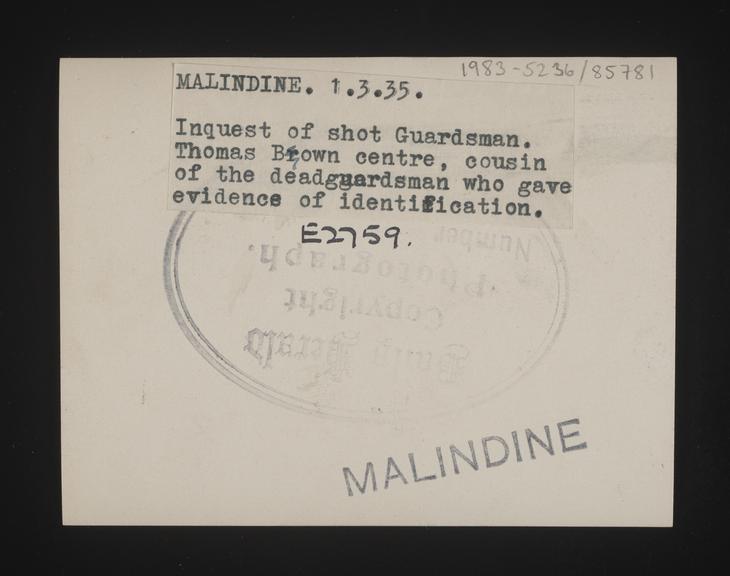 A photographic print of Police, Inquests | Science Museum Group Collection