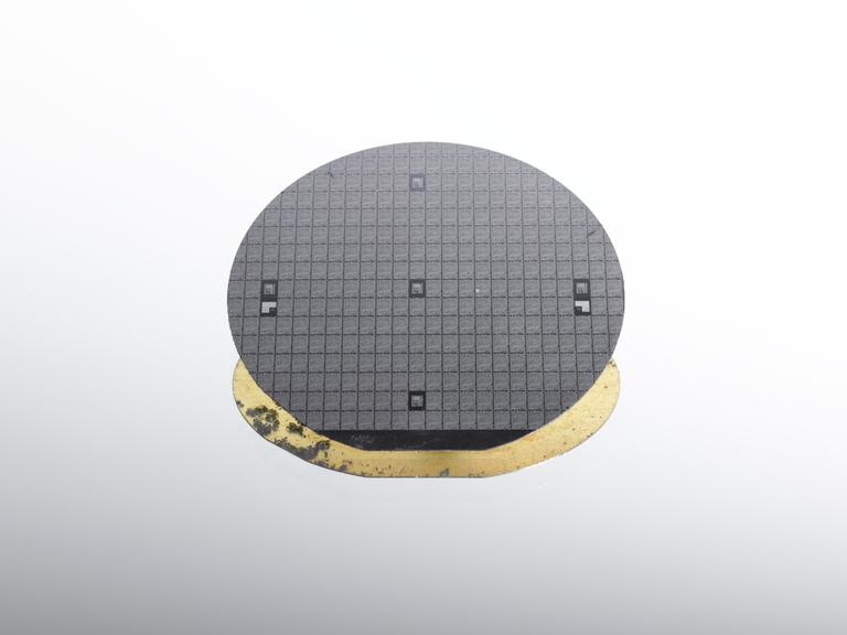 Two Intel 8008 microprocessor chips plus silicon wafer and two Intel ...