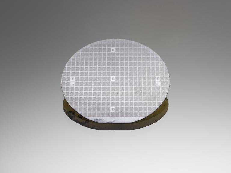 Two Intel 8008 microprocessor chips plus silicon wafer and two Intel ...