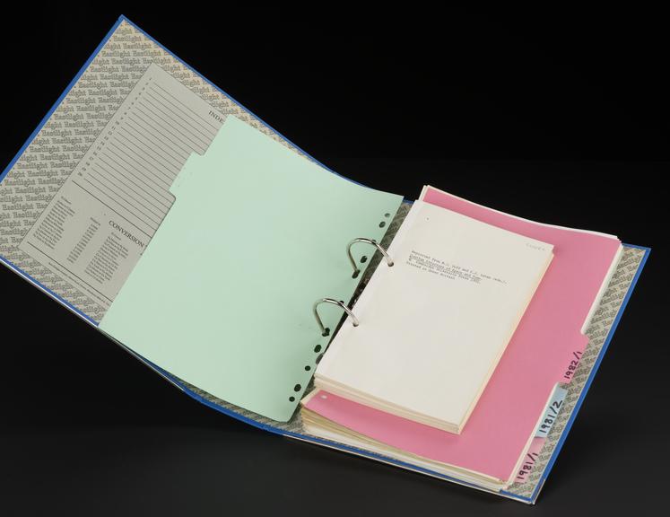 Binder with copies of preprints for distribution | Science Museum Group ...