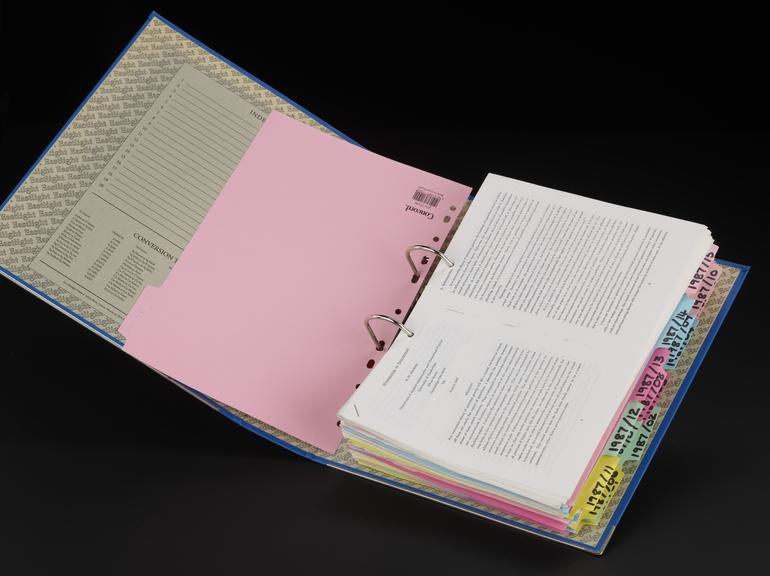 Binder with copies of preprints for distribution | Science Museum Group ...