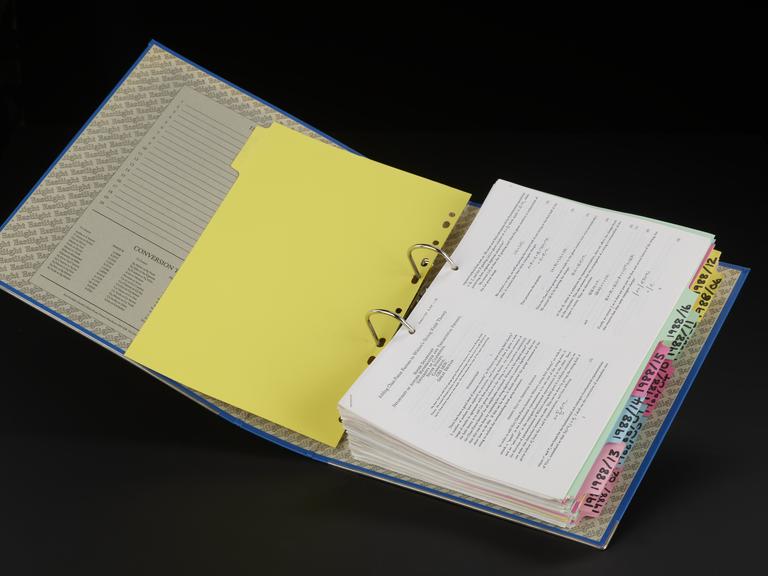 Binder with copies of preprints for distribution | Science Museum Group ...