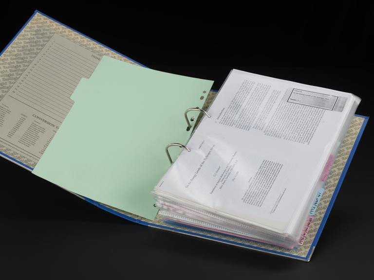 Binder with copies of preprints for distribution | Science Museum Group ...