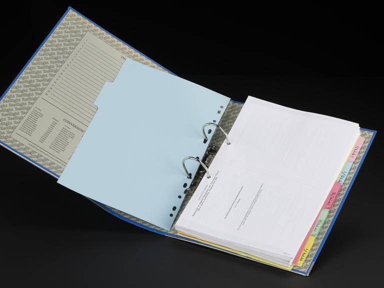 Binder with copies of preprints for distribution | Science Museum Group ...