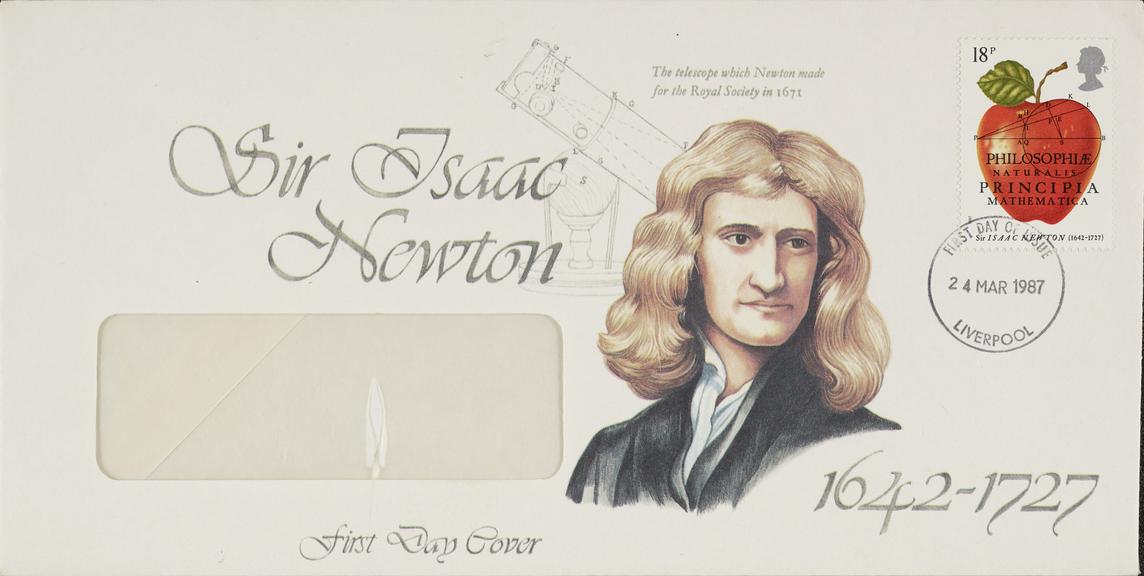 First Day Cover commemorating Sir Isaac Newton (1642-1727) 18p stamp ...