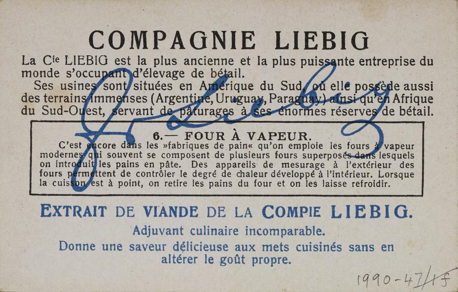 Five Liebig card sets | Science Museum Group Collection