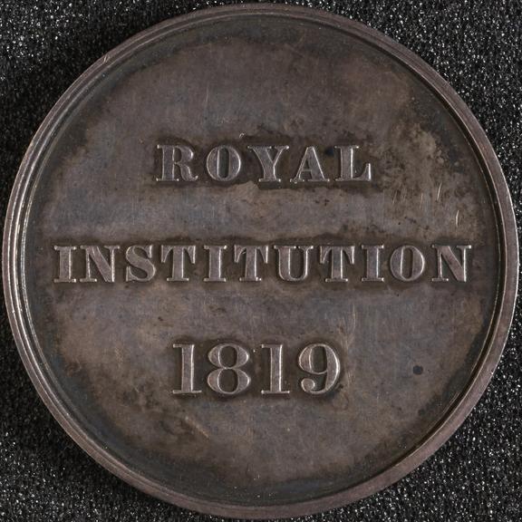 Medal, silver, awarded by the Royal Institution to Dr. Alex Morison ...