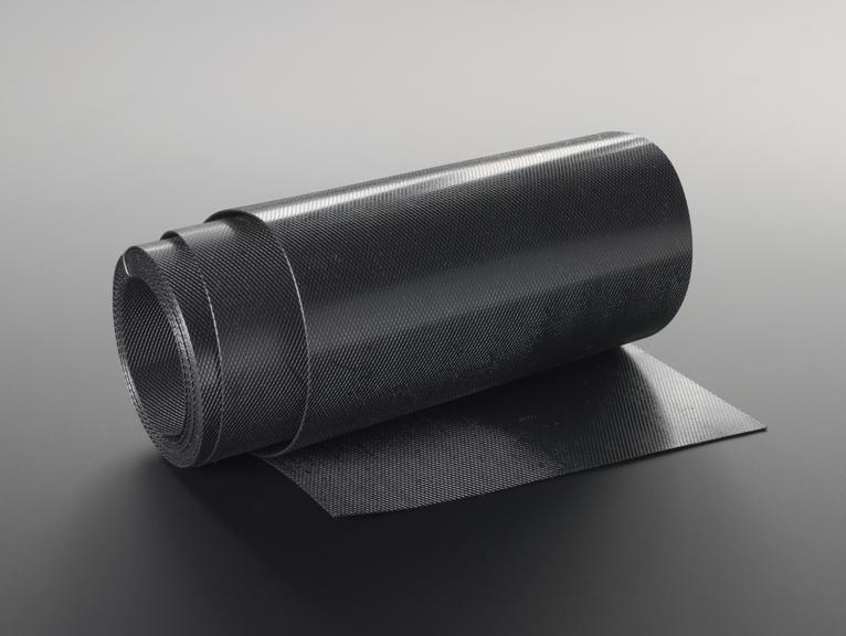 Sample of black polyethylene damp proof course as used in building ...