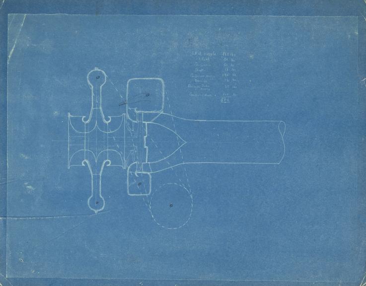Frank Whittle Jet Engine Blueprints; Three free hand blueprints ...