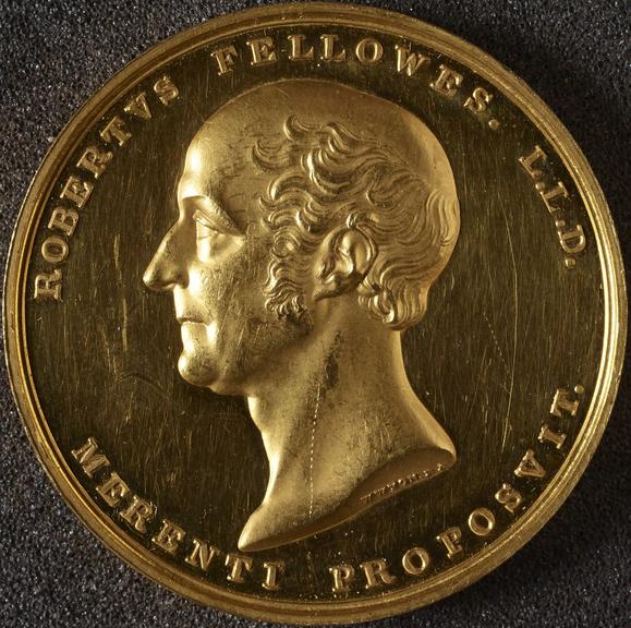Gold medal designed by W. Wyon R.A. | Science Museum Group Collection