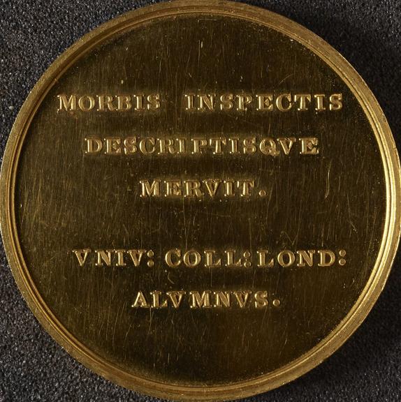 Gold medal designed by W. Wyon R.A. | Science Museum Group Collection