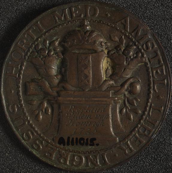 Medal, ticket giving free entrance to the Hortus Medicus | Science ...