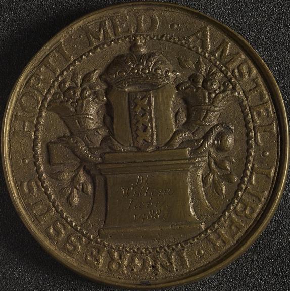 Brass ticket medal to the Library of the Hortus Medicus | Science ...