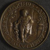 Bronze ticket medal of the Hortus Medicus | Science Museum Group Collection