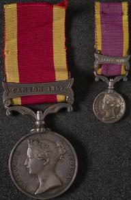 Two silver medals with silk ribbons | Science Museum Group Collection