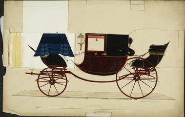 Design for a Dress Chariot carriage (with flap revealing an alternate ...