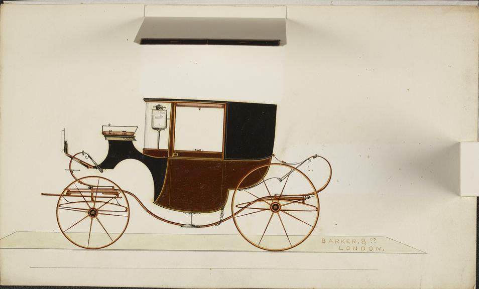 Design for a Single Spring Brougham carriage | Science Museum Group ...