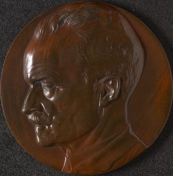 Bronze medal by Karl Goetz commemorating 70th birthday of Dr. Karl ...