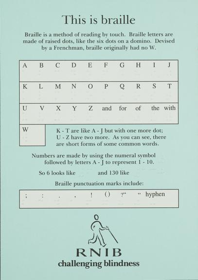 This is braille | Science Museum Group Collection