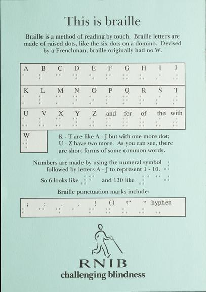 This is braille | Science Museum Group Collection