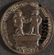 Circular bronze trade token | Science Museum Group Collection
