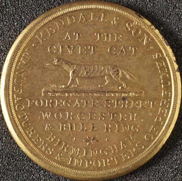 Circular gilt trade token | Science Museum Group Collection