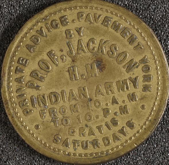 Circular brass token | Science Museum Group Collection