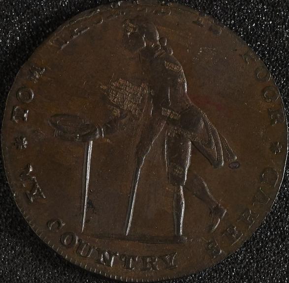 Token, copper, 27mm diameter. Middlesex token | Science Museum Group ...