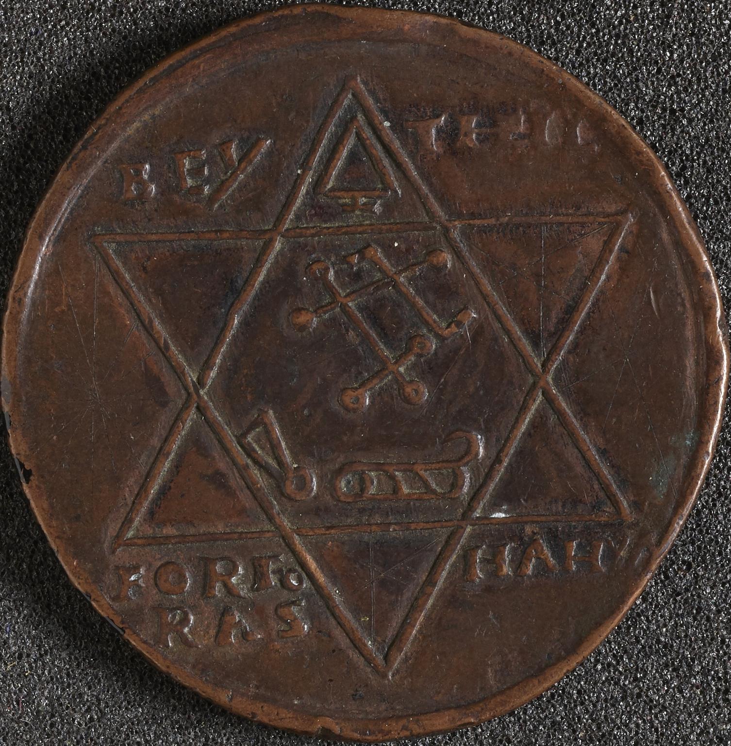 Bronze trade token(?) on obverse the Star of David | Science Museum ...