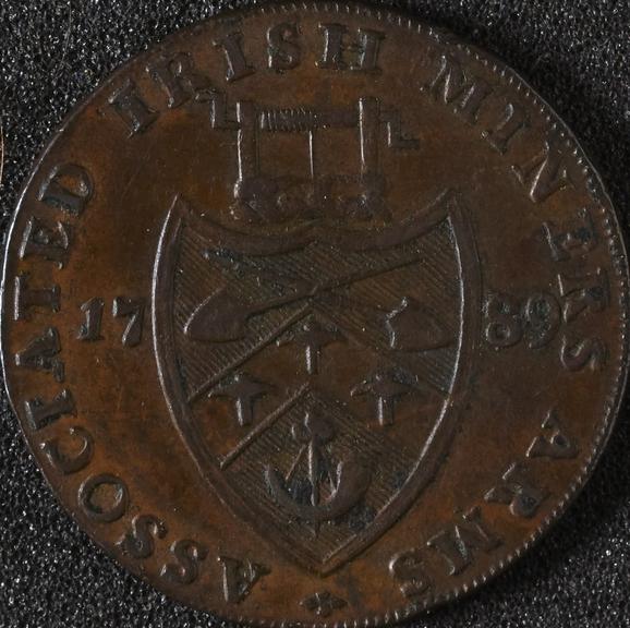 Token, Irish miners token, Cronebane halfpenny, 1789 | Science Museum ...