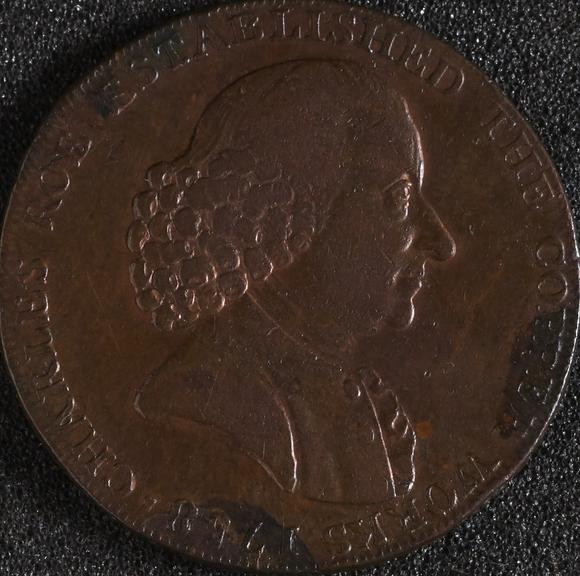 Charles Roe token, Macclesfield, halfpenny | Science Museum Group ...