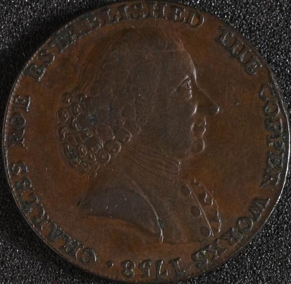 Charles Roe token, Macclesfield, halfpenny, 1790 | Science Museum Group ...