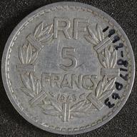 5 francs coin | Science Museum Group Collection