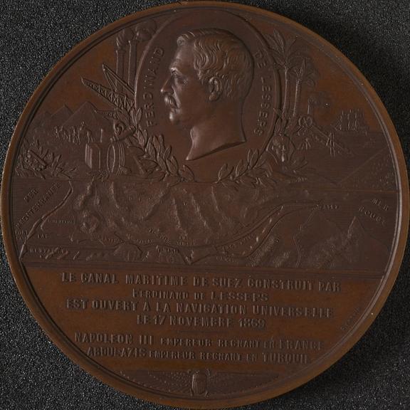 Medal commemorating opening of Suez canal 17 November 1869 | Science ...
