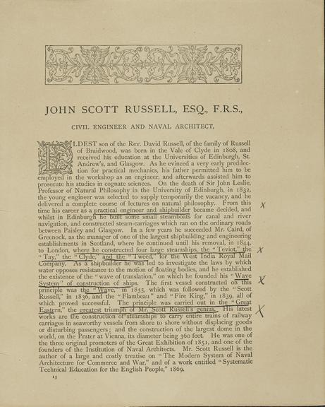 Mounted photograph of John Scott Russell | Science Museum Group Collection