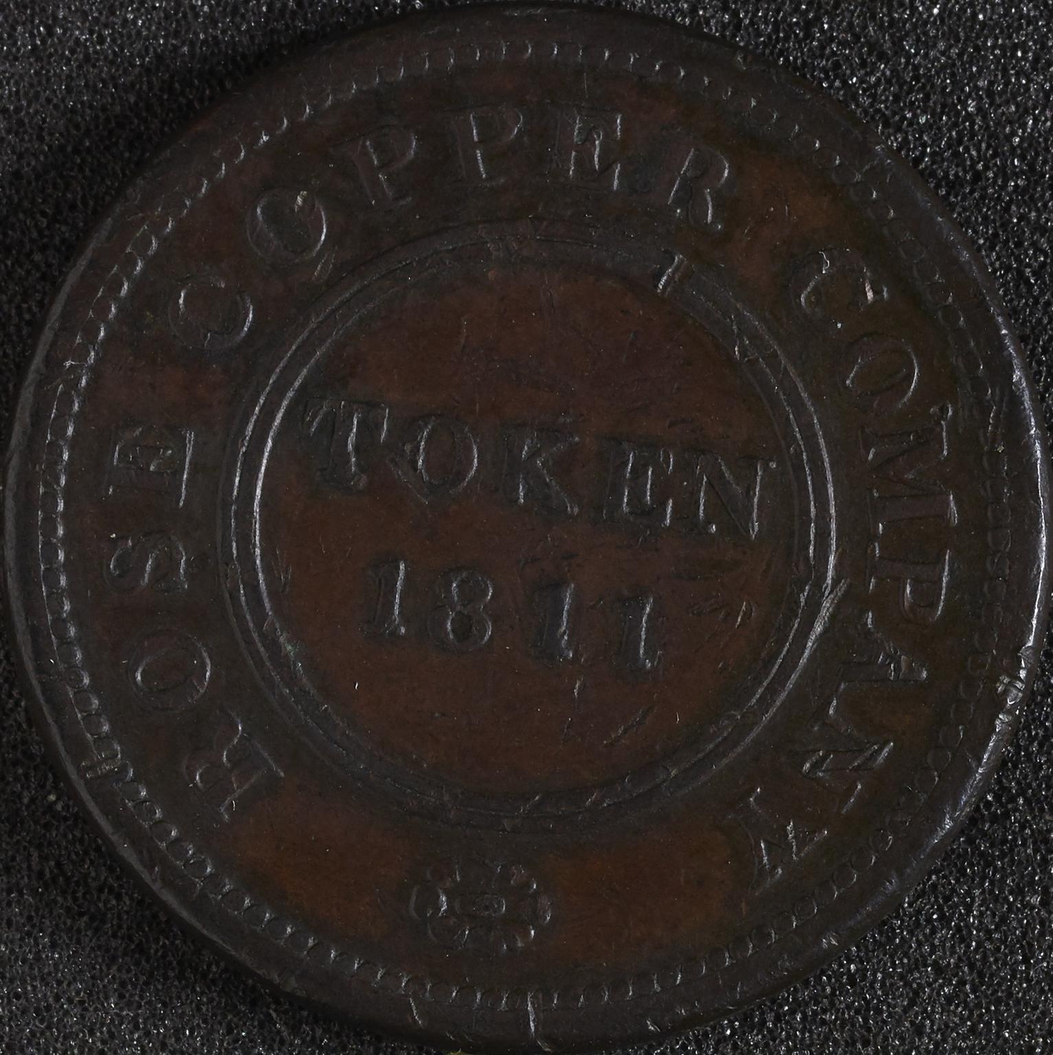 Token, copper, 35mm diameter. Birmingham and Swansea Rose Copper ...