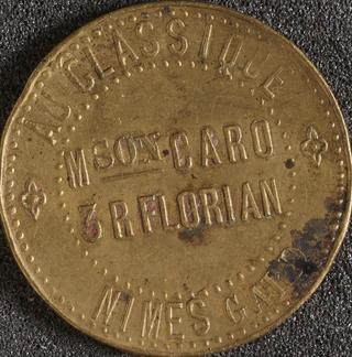 Brass trade token | Science Museum Group Collection