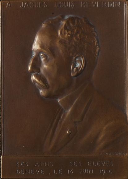 Plaque, bronze, Jaques Louis Reverdin | Science Museum Group Collection