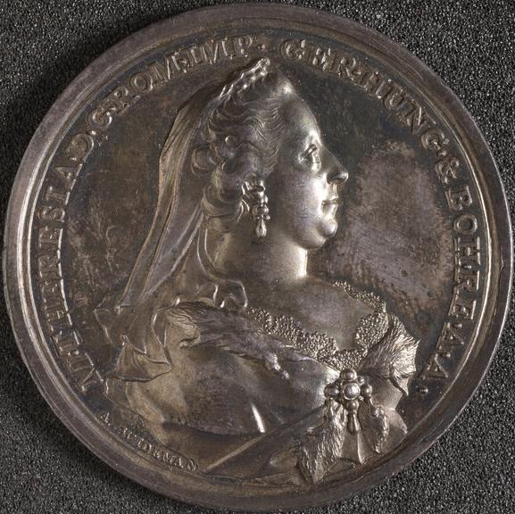 Silver medal commemorating the recovery from illness of Maria Theresa ...