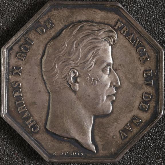 Octagonal silver medal | Science Museum Group Collection