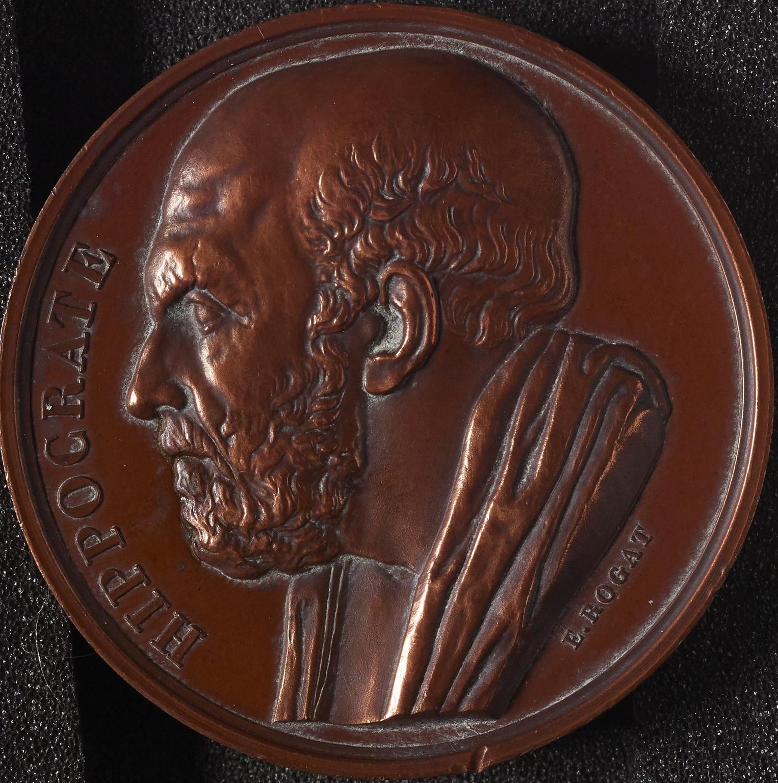 Medal, Hippocrates, E. Rogat, artist | Science Museum Group Collection