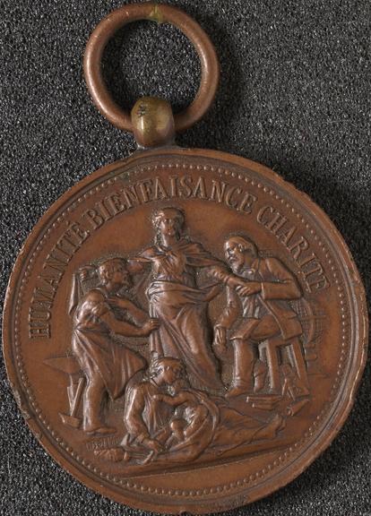Bronze medal commemorating the 700th anniversary of the Confrerie des ...